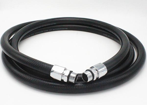 Flexible Diesel Fuel Hose For Petrol Pumps / Black Color High Pressure Hose