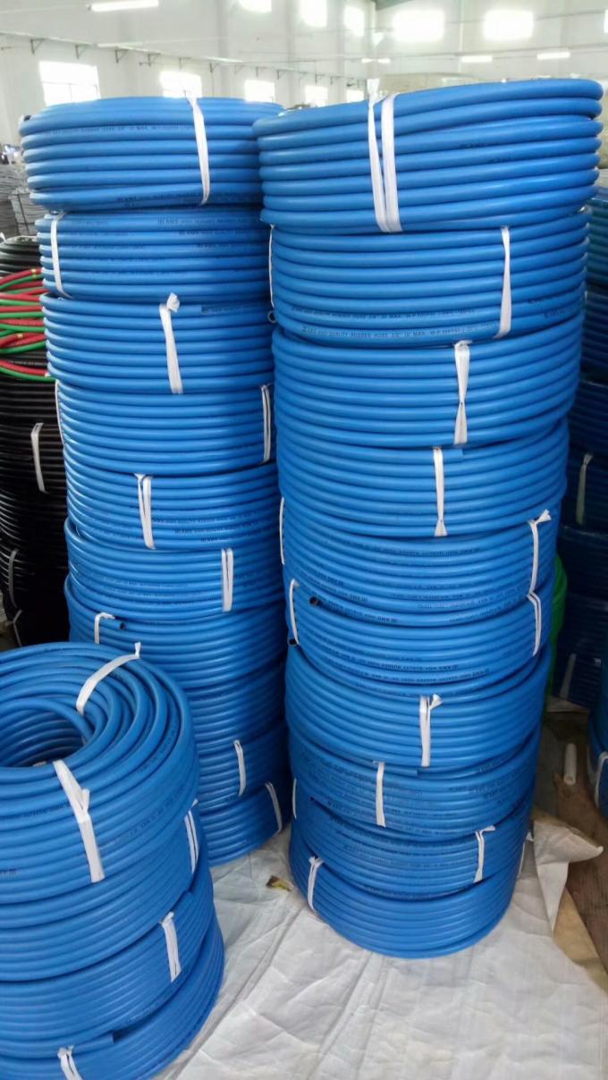 Blue Rubber Air Hose For Pneumatic Tools , Flexible Air Compressor Hose