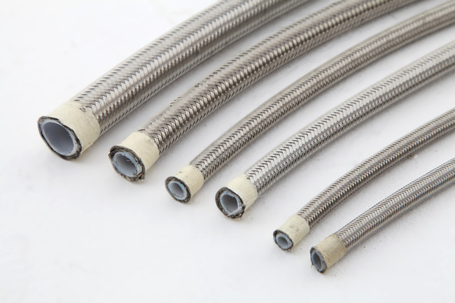 AN4 AISI304 Braided Ptfe PTFE Hose For High Temperature Fluid