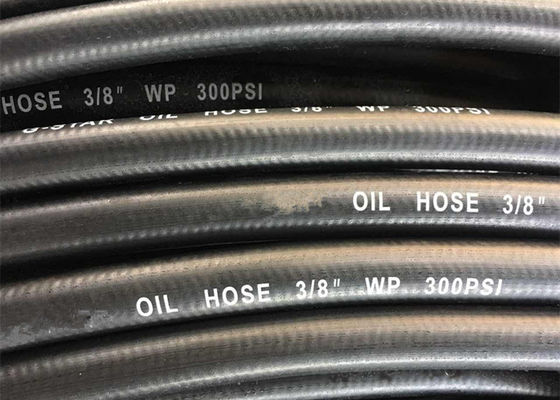 3/8 Inch NBR PVC Flexible Rubber Fuel Hose Polyester Reinforced 300PSI